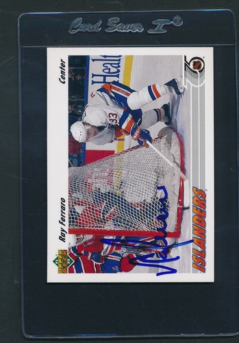 1991/92 Upper Deck #311 Ray Ferraro Islanders Signed Auto *D5893 | eBay