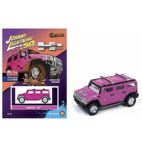 Johnny Lightning 1/64 Hummer H2 Pink Off Road Diecast Model Car ...