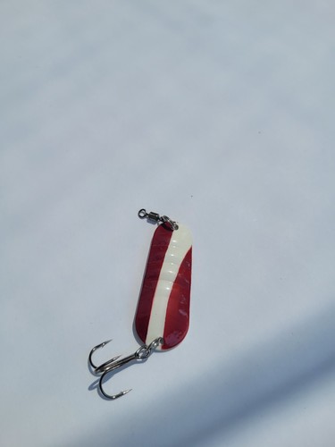 Johnson Slam Spoons 1/2 Oz Red W White Stripe Chrome Back. | eBay