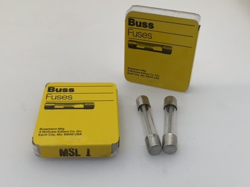 (5 pcs) MSL-1 Bussmann, 1A 250vac, Slow Blow, Glass Fuse | eBay