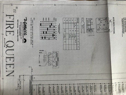 Gottlieb Fire Queen Pinball Machine Schematic | eBay