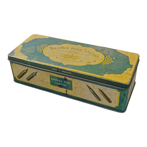 Vintage Antique Rare British Pens Limited Litho. Tin / Pen Box , Made ...