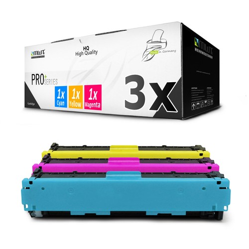 3x Toner for HP Color LJ CM 1312 1512 like CB541A-43A CB541A-CB543A ...