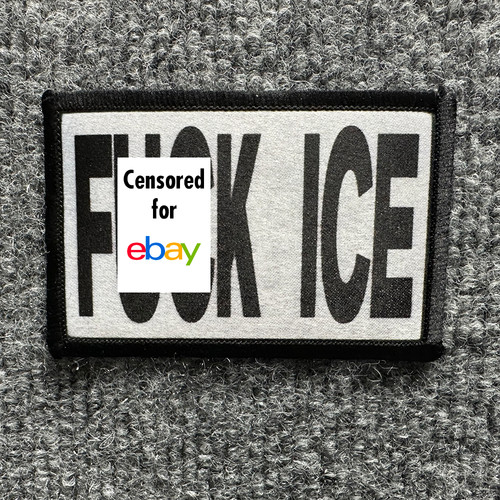 Anti-ICE Morale Patch Hook & Loop "F**k Ice" Block Letters - Black on ...