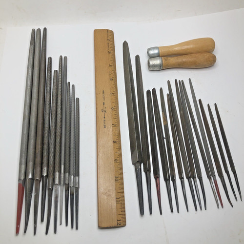 Vintage Mix Lot 24 Rat Tail File Round Triangle Nicholson Simond K&F ...