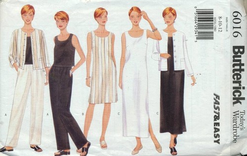 6016 BUTTERICK MISSES PETITE JACKET, TOP, DRESS & PANTS SIZE 8-12 | eBay