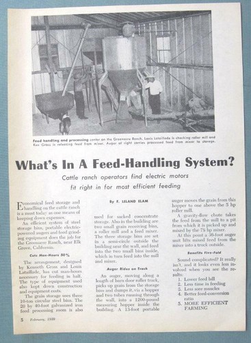 Original 1959 Electric Farmer Article Gross & Lataillade, Elk Grove ...