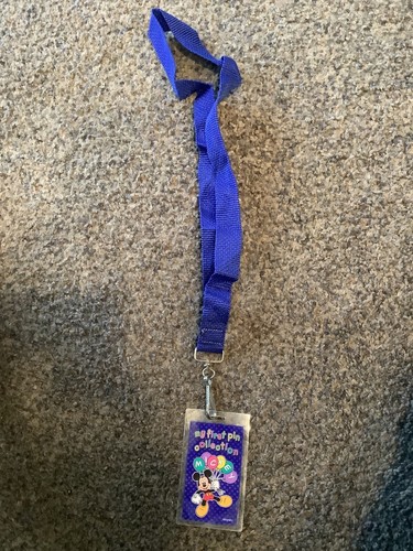 RETIRED Disney "My First Pin Collection" Lanyard and Card Mickey Blue ...