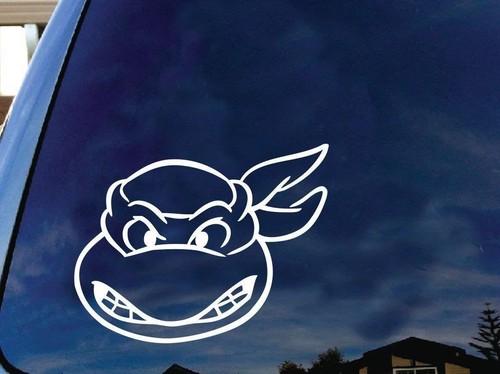 TMNT Face Mask Ninja Turtle Vinyl Decal 6" White | eBay