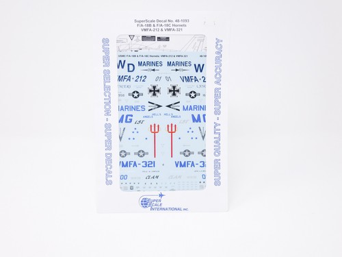 1/48 SuperScale Decals F-18B/C Hornet USMC VMFA-212 VMFA-321 Hells ...