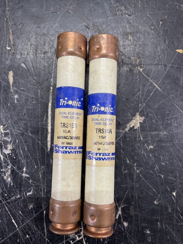 1) TRIONIC DUAL-ELEMENT TRS15R 15A 600V TIME DELAY FUSE | eBay