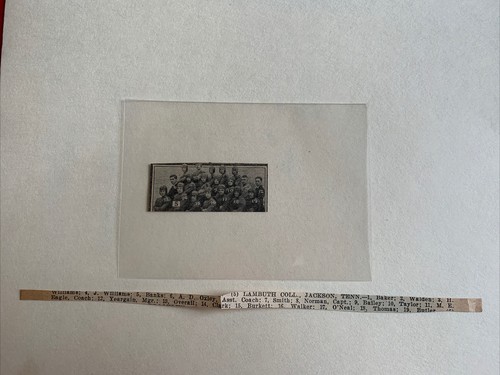 Lambuth College Jackson TN Tennessee 1924 Football Small Team Picture ...