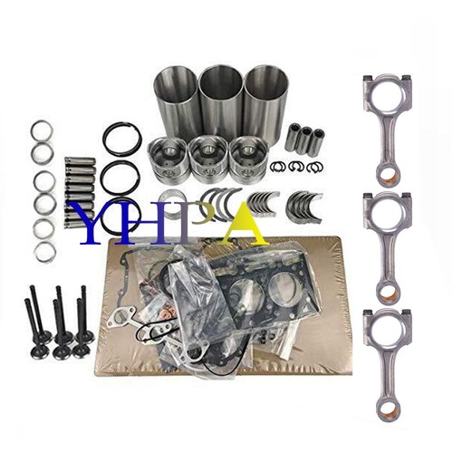 3T84 3T84HL 3T84HLE Overhaul Rebuild Kit & 3X Connecting rod for Yanmar ...