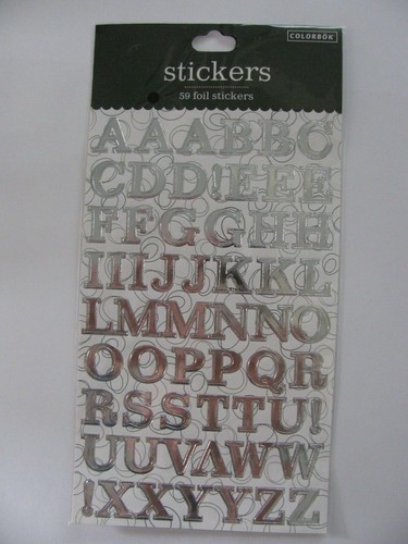 Colorbok Stickers FOIL ALPHA SILVER 59 Pieces NIP | eBay