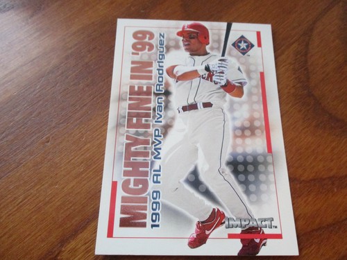 IVAN RODRIGUEZ (TEXAS RANGERS) 2000 skybox impact AL MVP INSERT CARD ...