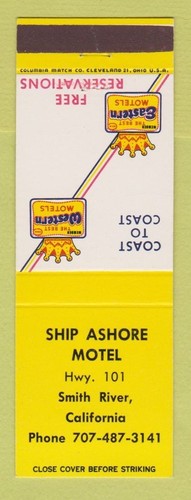 Matchbook Cover - Ship Ashore Motel Smith River CA Best Western | eBay