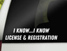 I Know I Know License & Registration Decal Truck Motorcycle Window Car ...
