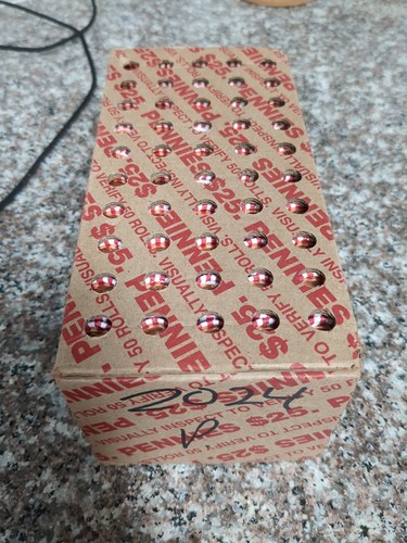 2024-D Pennies Full Bank Box of 50 Rolls, Uncirculated/Unopened, 2500 ...