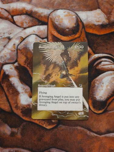 Magic the Gathering Avenging Angel Hand Painted Unique Custom MTG Alter ...