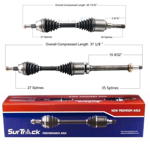 SurTrack Pair Set of 2 Front AAR CV Axle Shafts For Ford Transit ...