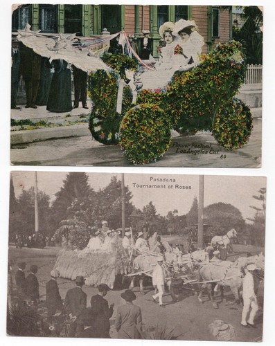 2 Postcards Tournament Roses Pasadena Flower Festival LA CA | eBay