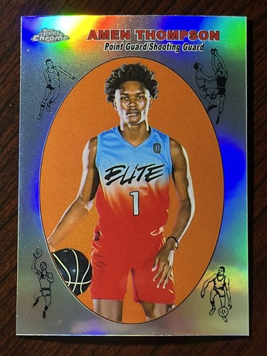 2021-22 Topps Chrome Overtime Elite Amen Thompson 1969 Throwback ...