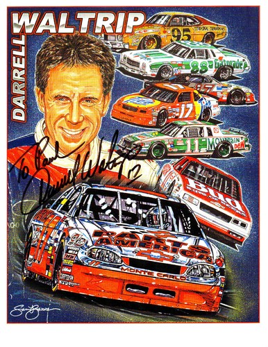 DARRELL WALTRIP - Race Car Driver - NASCAR Champion - Autograph Color ...