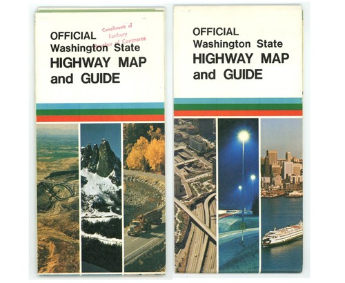 Vintage 1980 Washington Official Road Map – State Highway Dept ...