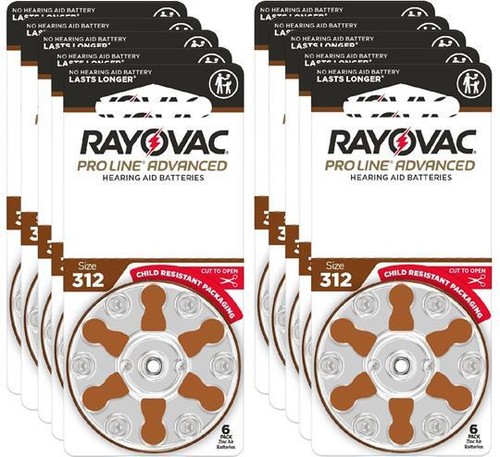 Rayovac Proline Advanced Hearing Aid Batteries | Size 312 (60 pack) | eBay