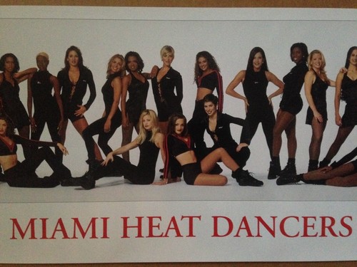 Miami Heat Dancers Poster Cheerleaders Glen Rice Dwyane Wade Lebron ...