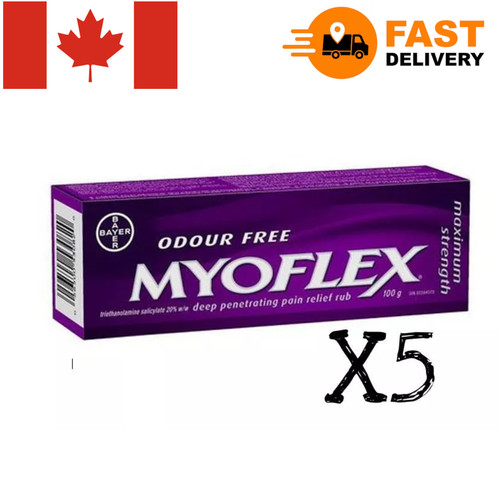 Myoflex Maximum Strength Deep Penetrating Pain Relief Cream 100g x5 ...
