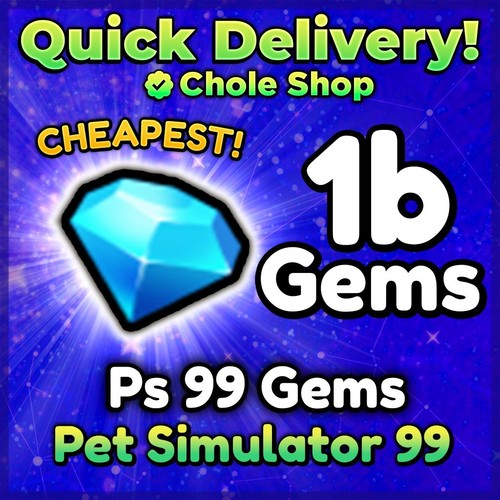 1 billion gems 1b diamond ps99 Pet Sim 99 - PS99 | eBay