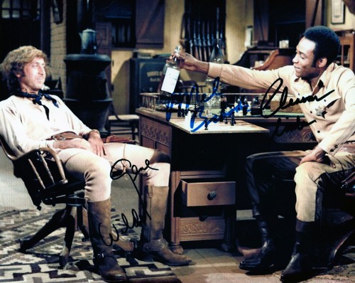 RARE COLOR STILL CAST OF BLAZING SADDLES SIGNED | eBay