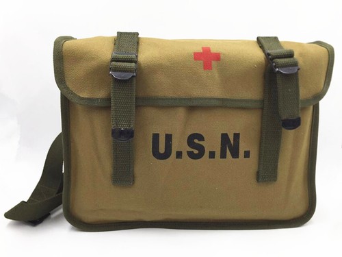 USN US Medical Corpsman Bag WW2 WWII U.S. Navy Medicine Shoulder Bag | eBay