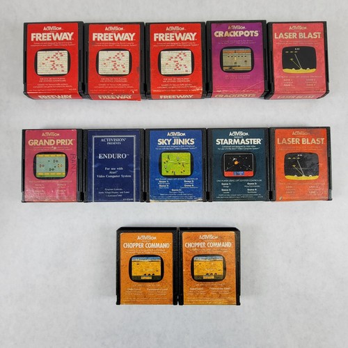 Lot of 12 Activision Atari 2600 Carts - Chopper Commando, Freeway ...