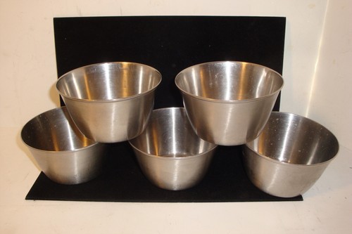Carrollton MFG.USMC Stainless steel dinner bowls WWll X 5 lot sale ...