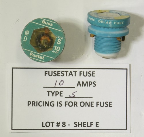 BUSS FUSESTAT FUSES lot #8 - 10 AMP TYPE S VINTAGE SCREW-IN FUSES | eBay