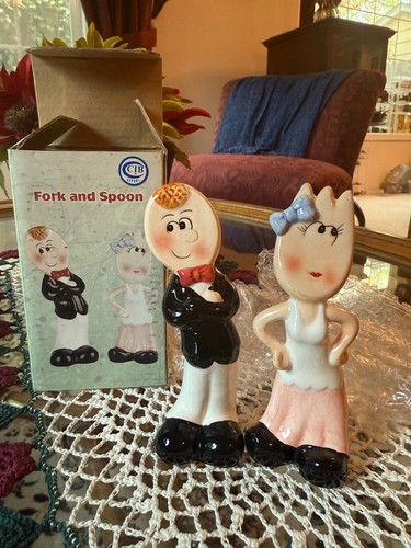 Vintage Anthropomorphic Spoon And Fork Salt And Pepper Shakers | eBay