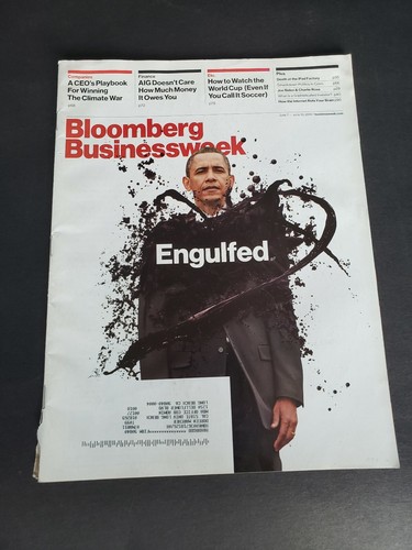 Bloomberg Businessweek Magazine BARACK OBAMA Engulfed June 2010 | eBay