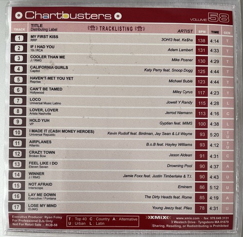 X-Mix Chartbusters DJ CD Kary Perry Aldean Eminem Jeezy Snoop Dogg | eBay