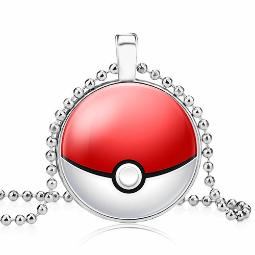 Pokemon Mega Stone Fire Pokeball Bronze Silver Pendant Necklace Free ...