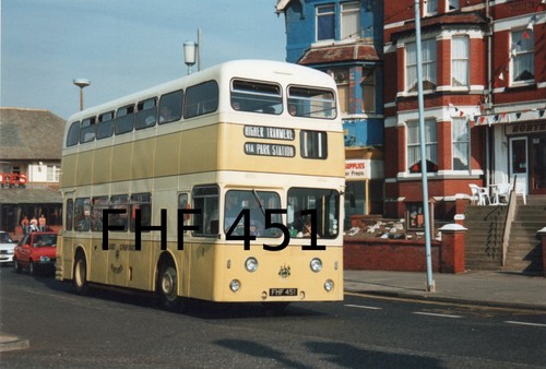 Wallasey Corporation 1 FHF 451 Leyland Atlantean Colour Bus Photo 6" x ...
