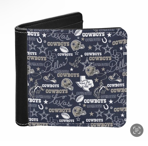 NFL Dallas Cowboys Men's Printed Logo Bi-Fold Wallet US STOCK SHIPPING ...