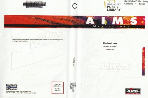 DISCOVERY EDUCATION AIMS MULTIMEDIA CONTRACT LAW grades 6-Adult ...