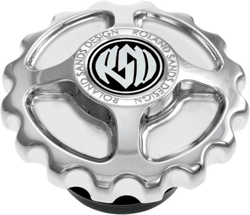 RSD Gear Drive Dummy Gas Cap Left Non-Vented Chrome 0210-2009-CH Harley ...