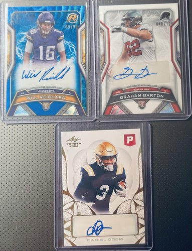 🏈🏈3 Card Auto Lot- Two Are Numbered Parallel Rookies-see Description | eBay
