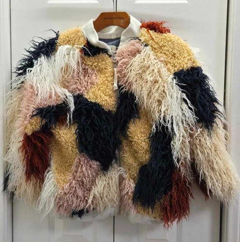 Nico Nico Spirit Faux Fur Bomber Jacket Size 8Y | eBay