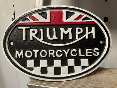 triumph motorcycle sign products for sale | eBay