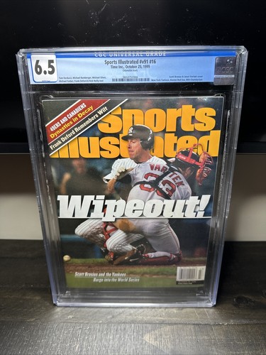 CGC 6.5 NEWSSTAND EDITION Sports Illustrated-Scott Brosius,Justin ...