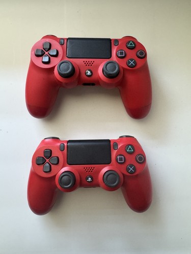 2 OEM Sony PlayStation 4 PS4 Dualshock 4 Wireless Controllers RED CUH ...